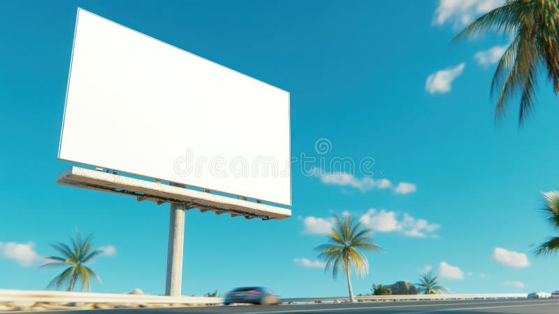 Blank Billboard Surrounded Palm Trees Stock Photos - Free & Royalty ...