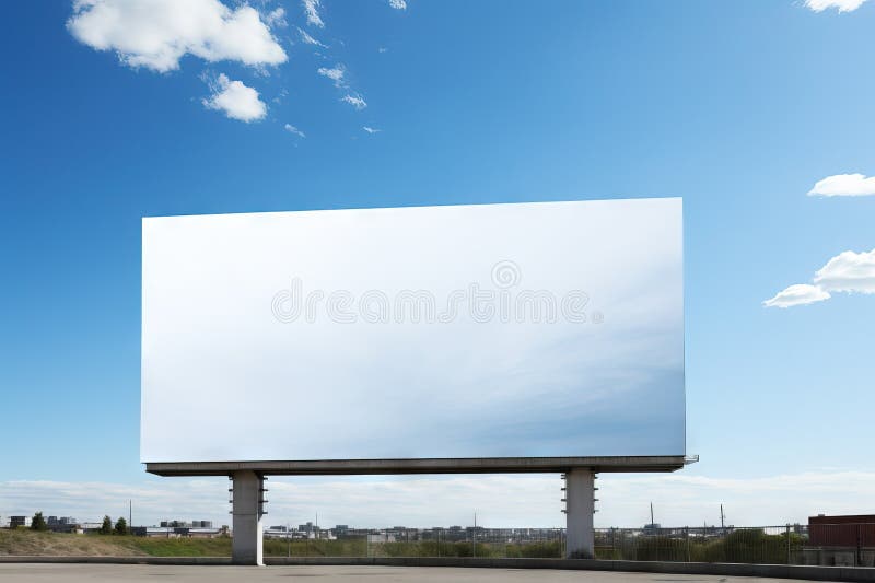 Blank Billboard with Strong Visuals and Clear Message Text on a Highway ...