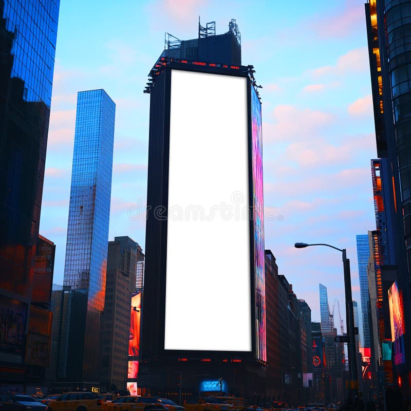 Blank Billboard in Times Square NYC Advertising Mockup Stock ...