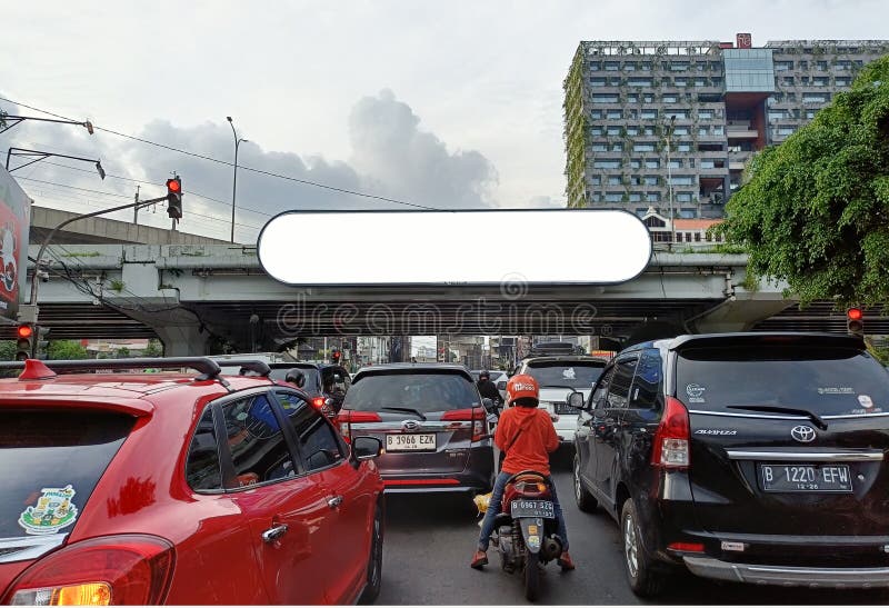 Blank Billboard on Traffic Light Editorial Photo - Image of light ...