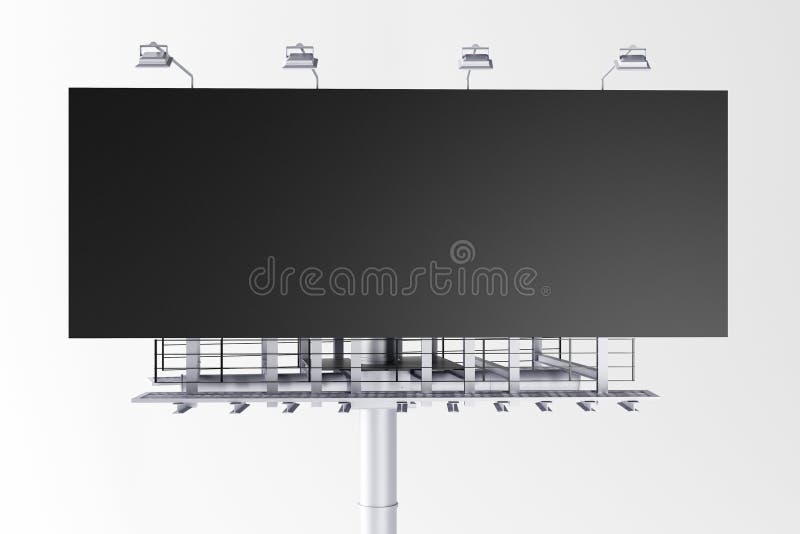 Blank Billboard on White Background Stock Photo - Image of clean, media ...