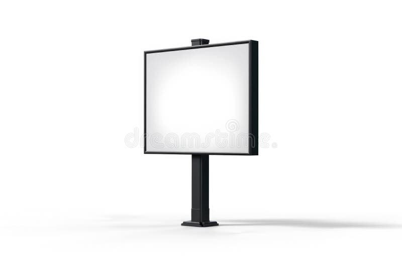 Blank Billboard on White Background Stock Image - Image of design ...