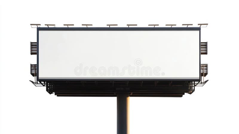 Blank Billboard with White Background Isolated on White Stock ...
