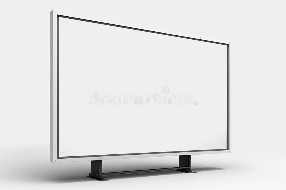 Blank Billboard on White Background Mock. Generative AI Stock ...
