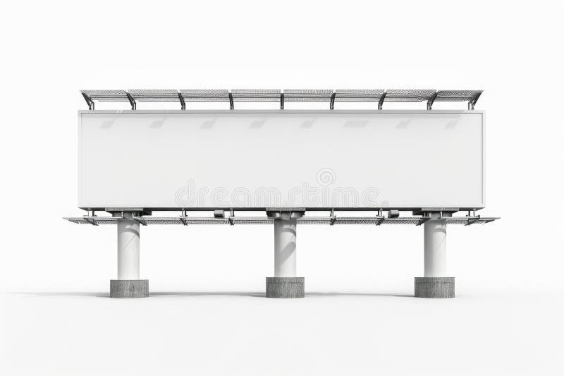 A Blank Billboard on a White Surface, Ready for Your Message or Design ...