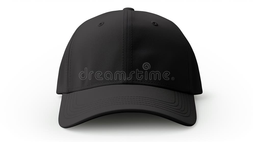 Blank Black Baseball Cap Mockup for E-commerce: High-Quality Front View ...