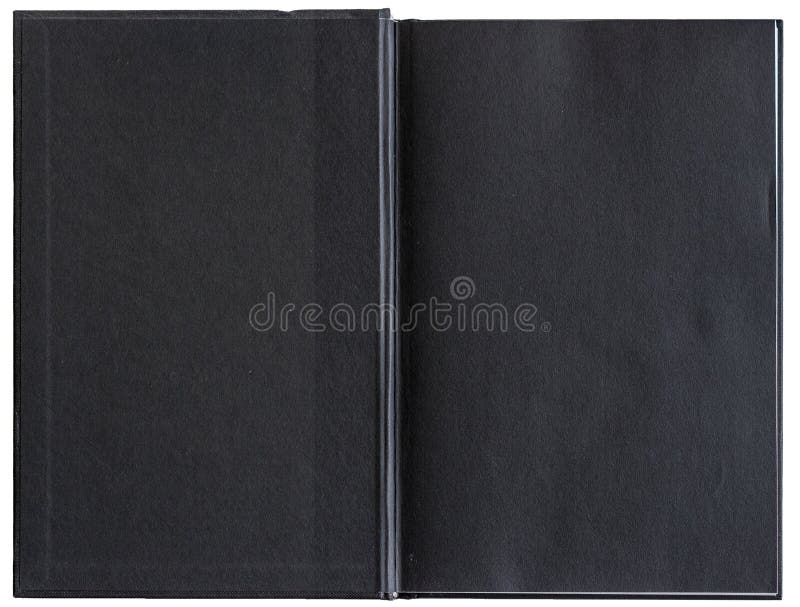 Blank Black Book Opened To the First Page. Stock Photo - Image of space ...