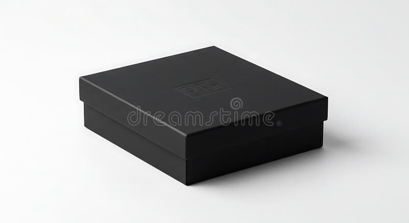 Blank black box mockup stock illustration. Illustration of template ...
