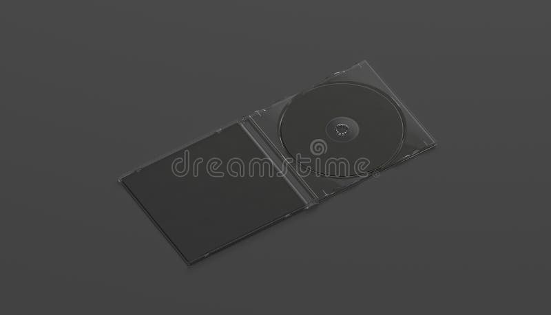 Blank Black Cd Case Mockup Opened, Side View, Isolated, Stock ...