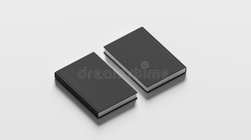 Blank Black Hardcover Books Mock Up Set, Front and Back Stock Photo ...