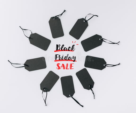 Blank black labels stock photo. Image of merchandise - 123136476