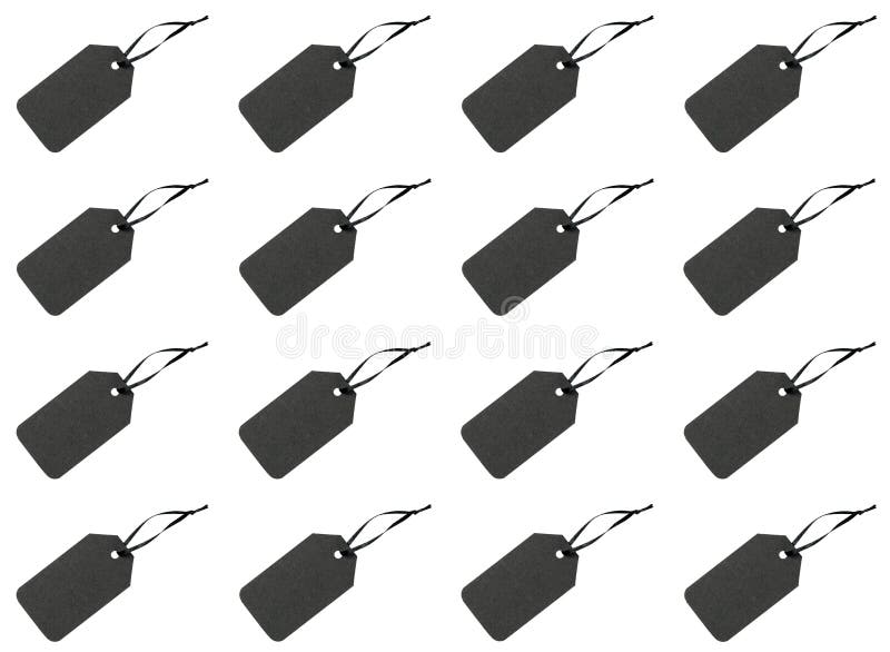Pattern Made from Blank Black Tags Stock Photo - Image of advertising ...