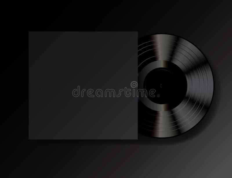 Black LP on black stock vector. Illustration of disc - 263449951