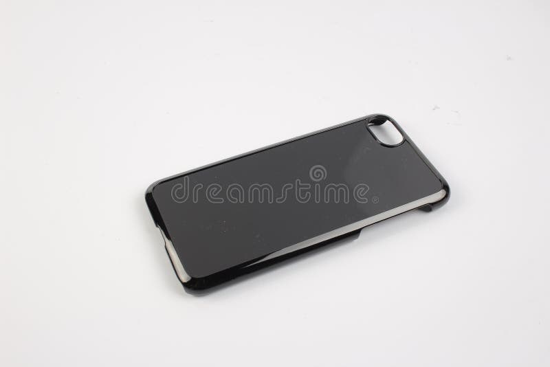 Blank Black Phone Case Mock Up Stock Photo - Image of device, cover ...