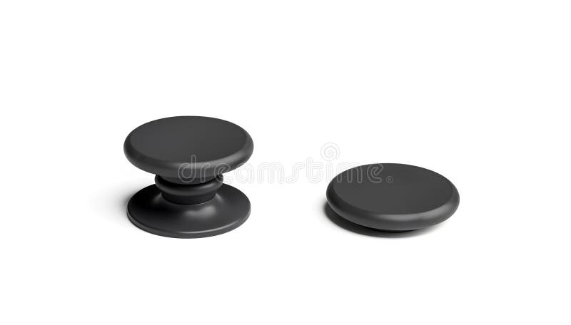 Blank Black Phone Pop Socket Mock Up, Isolated, Side View, 3d Rendering ...