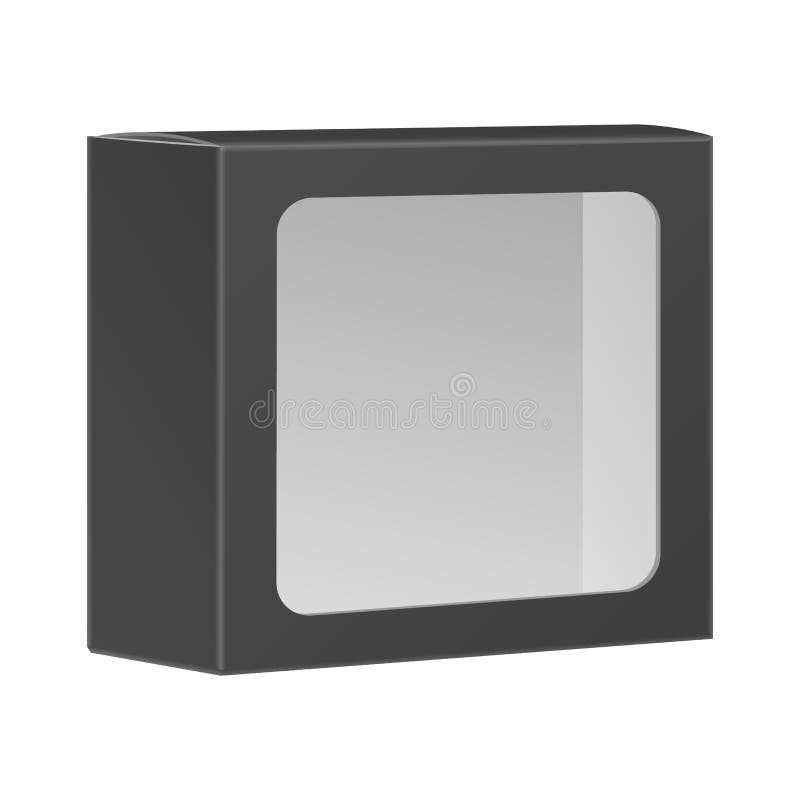 Blank Black Product Package Box Stock Vector - Illustration of design ...