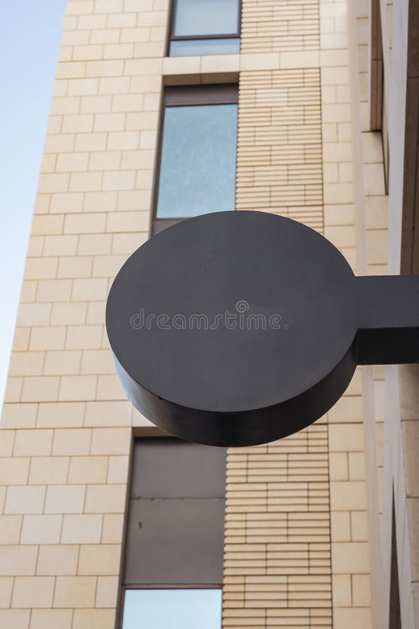Blank Black Restaurant Sign on Roadside Building Wall Stock Photo - Image of blank, wall: 348192690