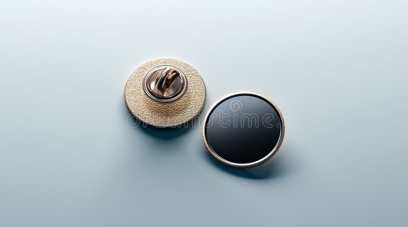 Blank Black Round Gold Lapel Badge Mock Up, Front and Back Stock Photo ... Blank Black Round Gold Lapel Badge Mock Up, Front and Back Stock Photo ...