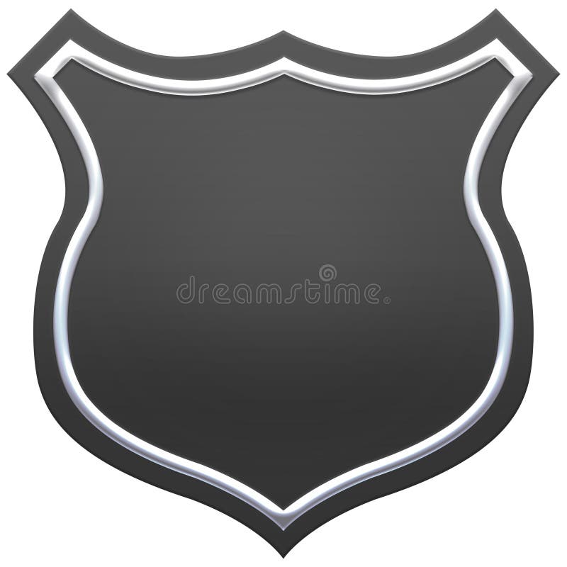 Blank Black Shield with Ribbon. Grey Shield. Premium Quality Banner ...