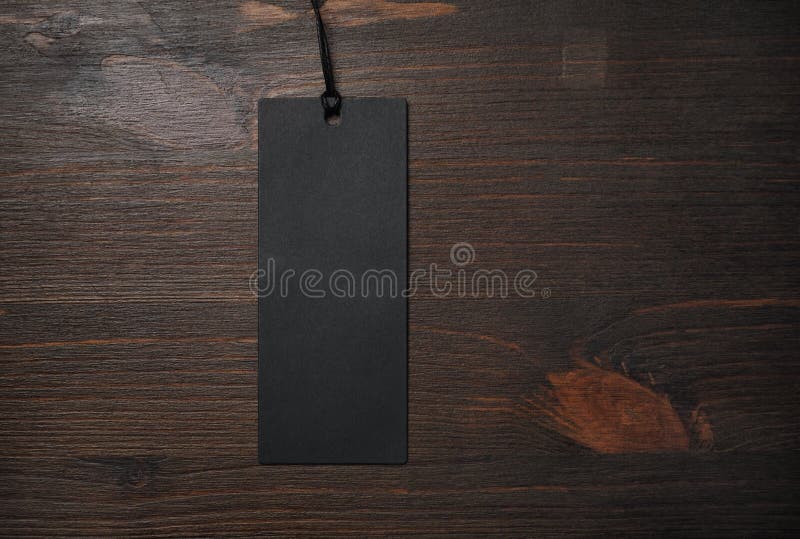 Blank black tag stock photo. Image of sale, template - 269032426