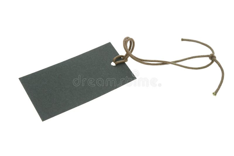 Blank Black Tag with String Stock Photo - Image of labeling, basic: 4274126