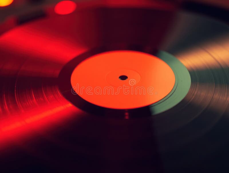 A Blank, Black Vinyl Record Ready for Audio Recording Stock ...