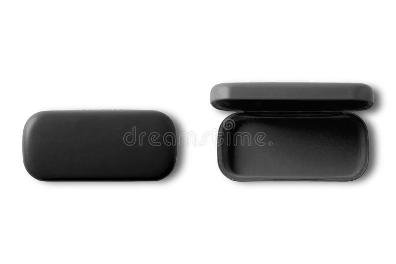 Blank Black and White Closed Glasses Case Mockup Set, Isolated, 3d ...