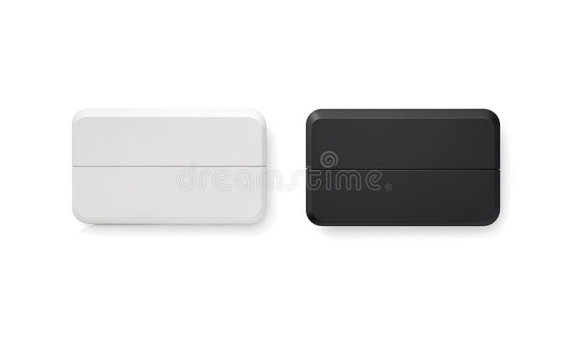 Blank Black and White Rectangle Embroidered Patch Mockup, Top View ...