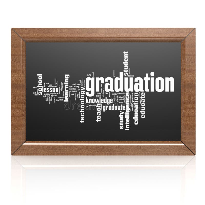 Blank Blackboard Graduation Stock Illustration - Illustration of learn ...