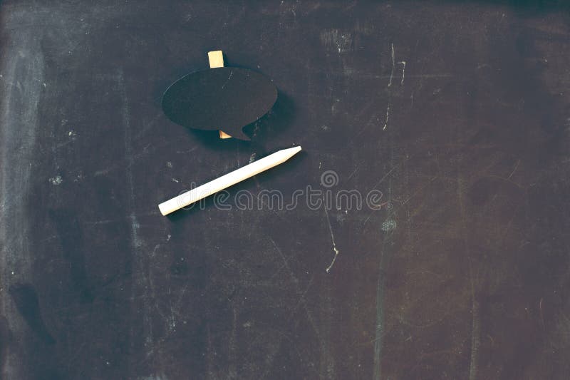 Blank Blackboard with White Chalk Stock Image - Image of board ...