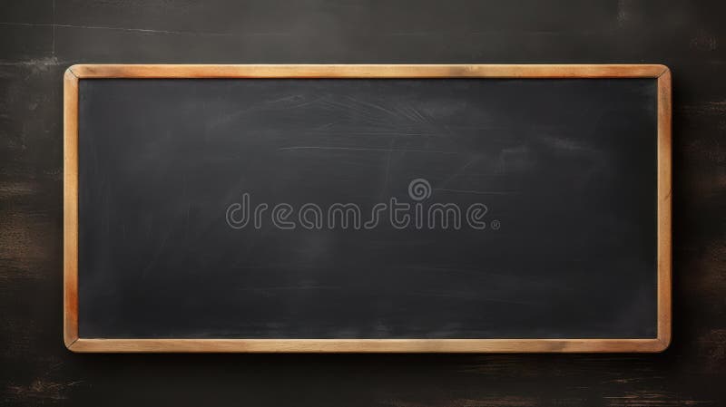 Blank Blackboard on Wooden Frame Isolated Stock Illustration ...