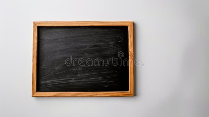 A Blank Blackboard in a Wooden Frame, Perfect for Notes, Lessons, or ...