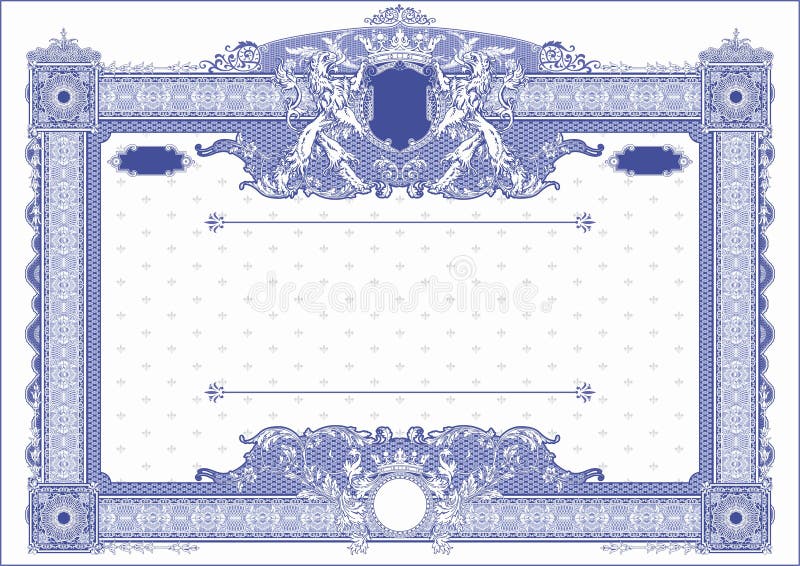 Horizontal Form for Creating Certificates and Diplomas in Blue Tones ... Horizontal Form for Creating Certificates and Diplomas in Blue Tones ...