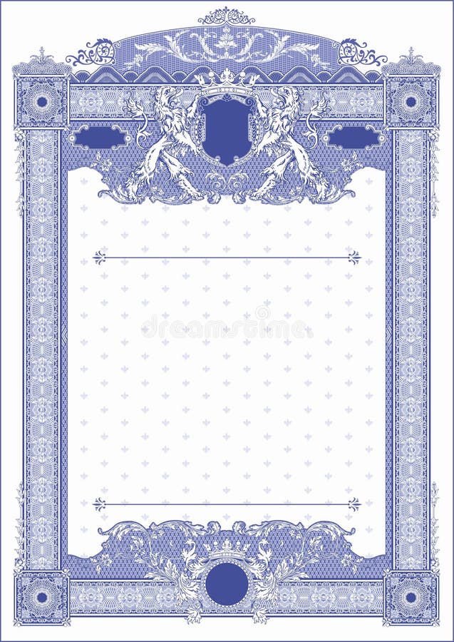 Vertical Form for Creating Certificates and Diplomas in Blue Tones ... Vertical Form for Creating Certificates and Diplomas in Blue Tones ...