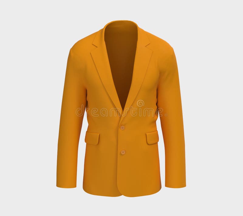Blank Blazer Mockup. Front View. 3d Rendering, 3d Illustration Stock ...