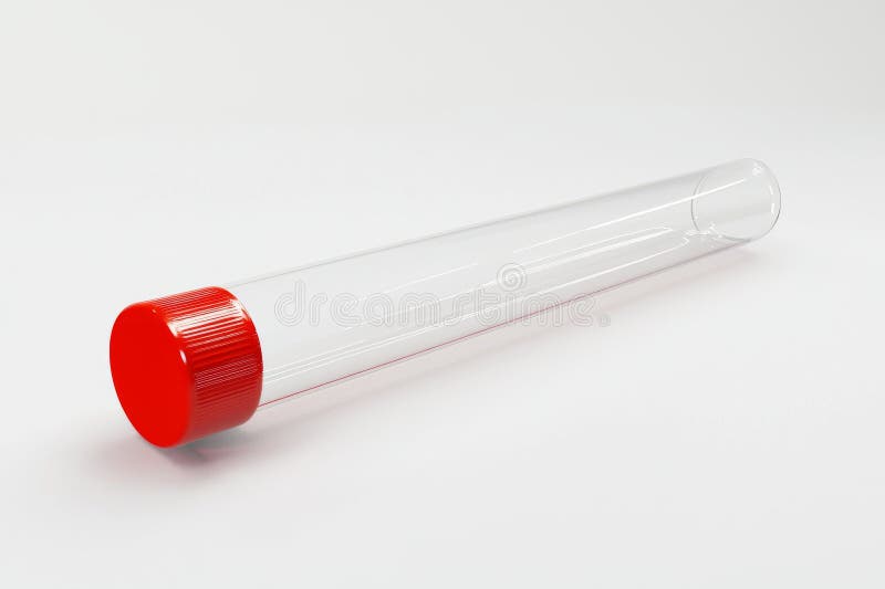 A Blank Blood Collection Tube with a 3D Render. Stock Illustration ...