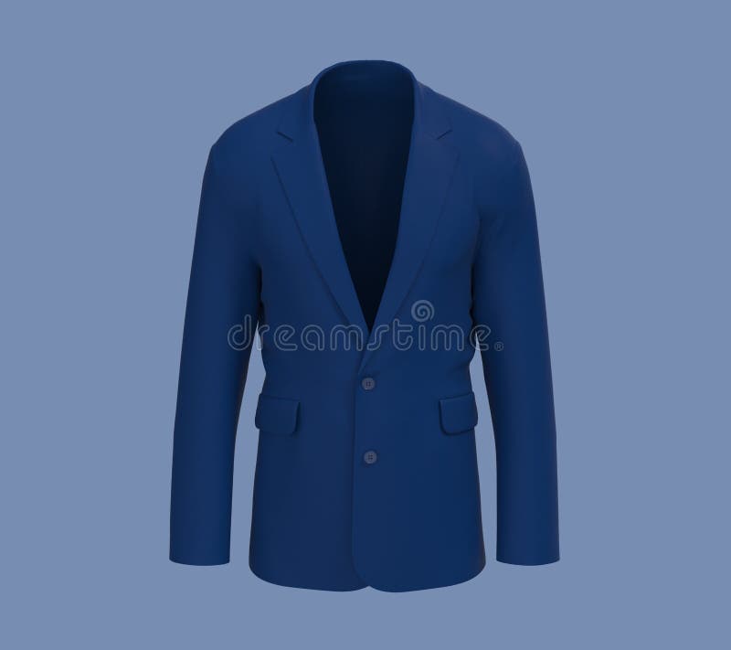 Blank Blazer Mockup. Front View. 3d Rendering, 3d Illustration Stock ...