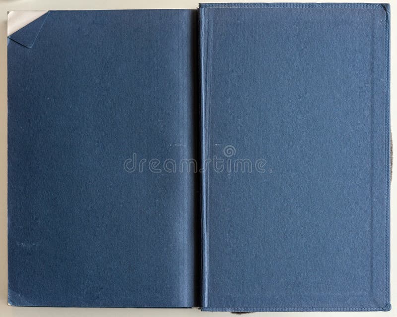 Blank Blue Book Opened To the First Page. Stock Photo - Image of hinge ...