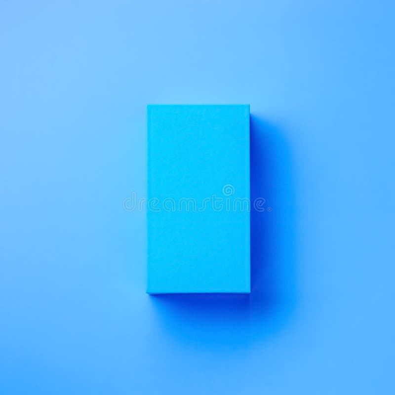 Blank Box on Blue Background with Place for Text Stock Illustration ...