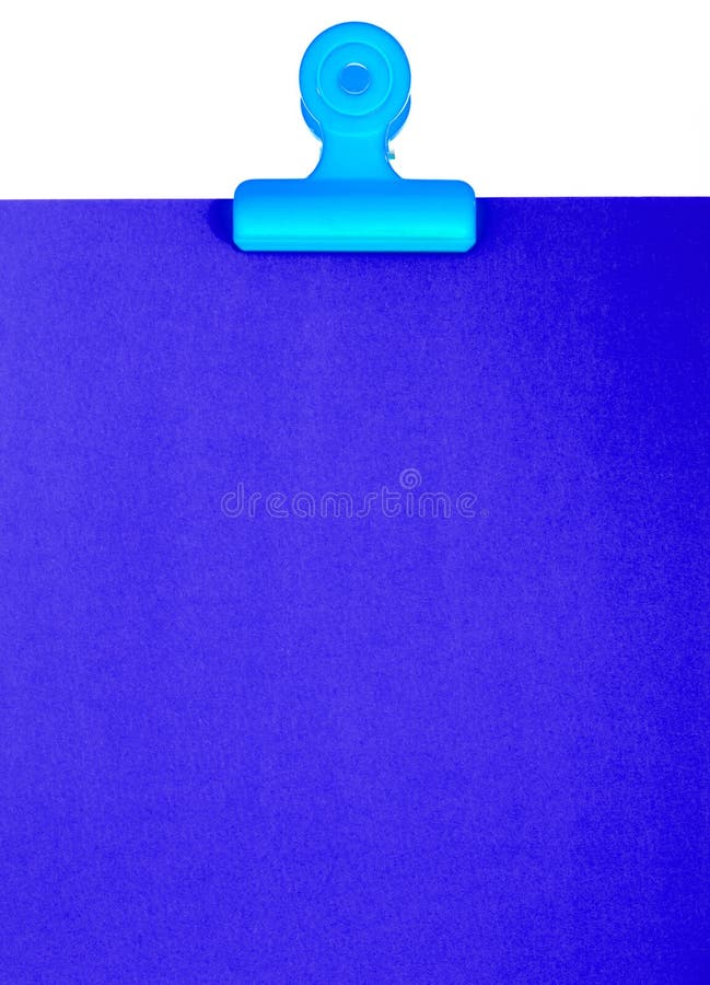Blank Blue Clipboard for a Message or Notice Stock Image - Image of ...