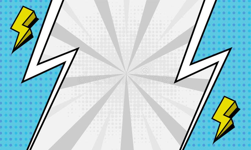 Blank Blue Comic Book Frame Background Template Stock Vector ...