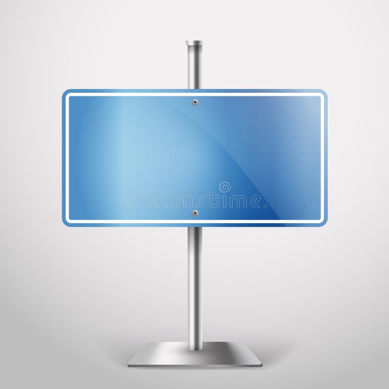 Blank blue metal board stock illustration. Illustration of sign - 41185744