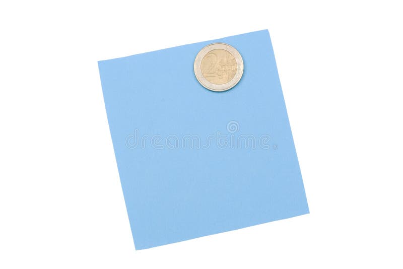 Blank Blue Note with Magnet Stock Photo - Image of communication, note ...