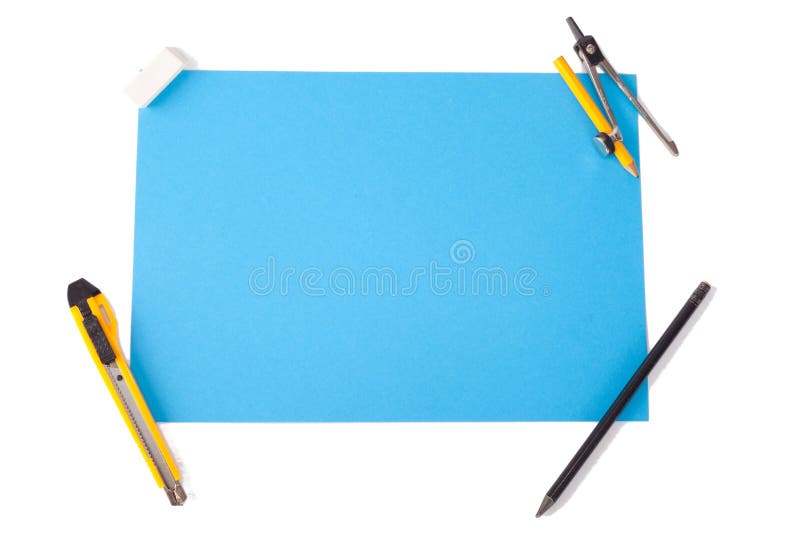 Blank blue paper stock image. Image of blank, paper, scalpel - 26917695