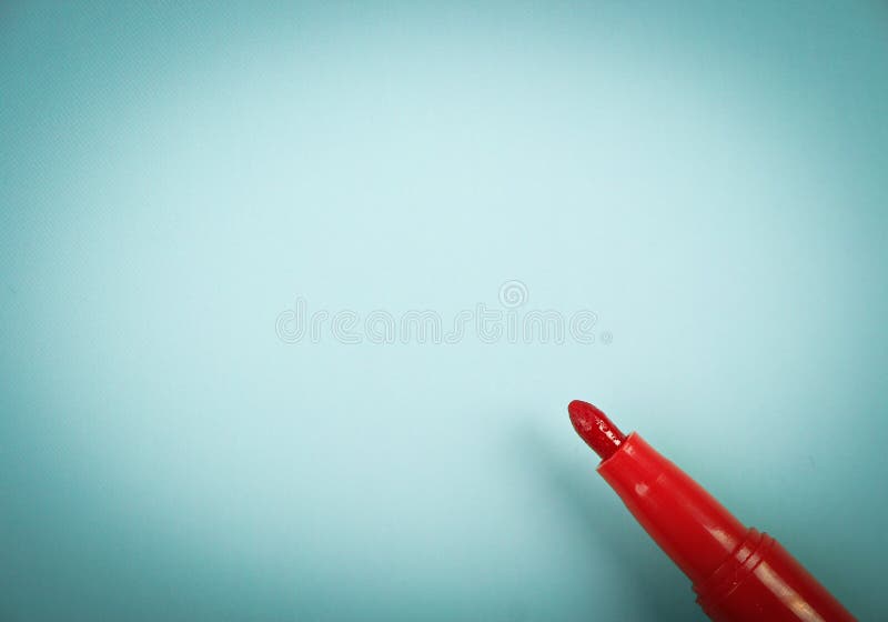 Blank Blue Paper with Red Marker Stock Photo - Image of faded ...