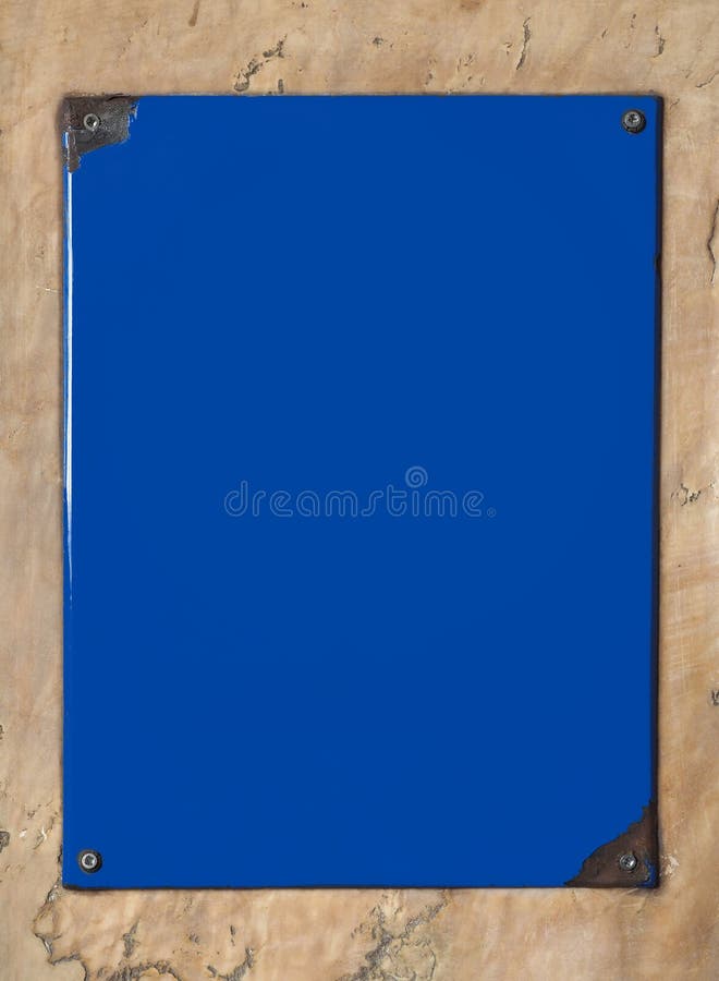 Blank Blue Plaque Background Stock Image - Image of space, blank: 247984871
