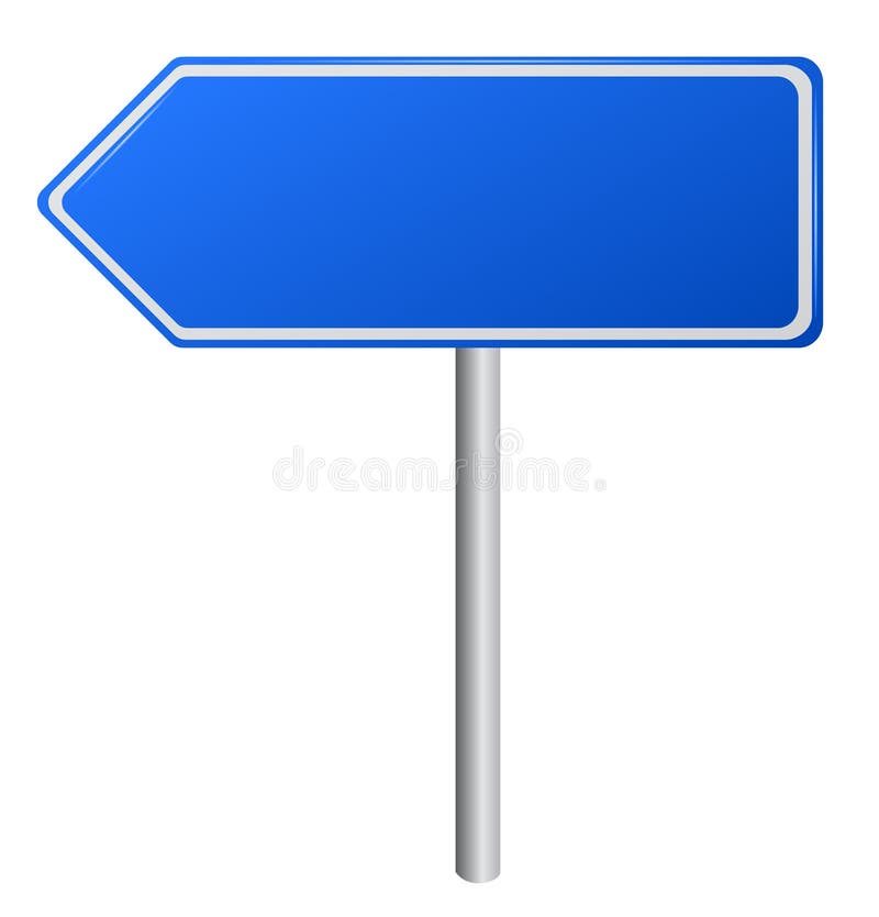 Blank Blue Road Sign stock illustration. Illustration of guide - 81928914