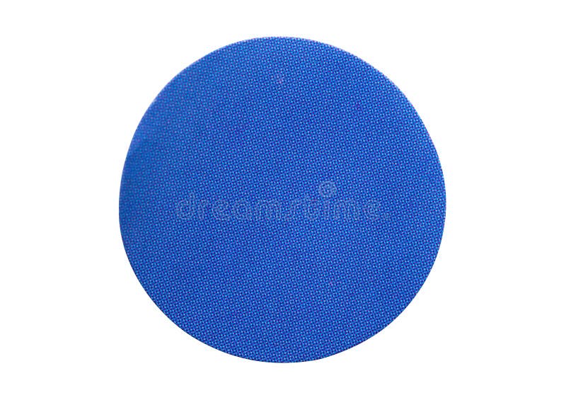 Blank Blue Round Adhesive Paper Sticker Label Isolated on White ...