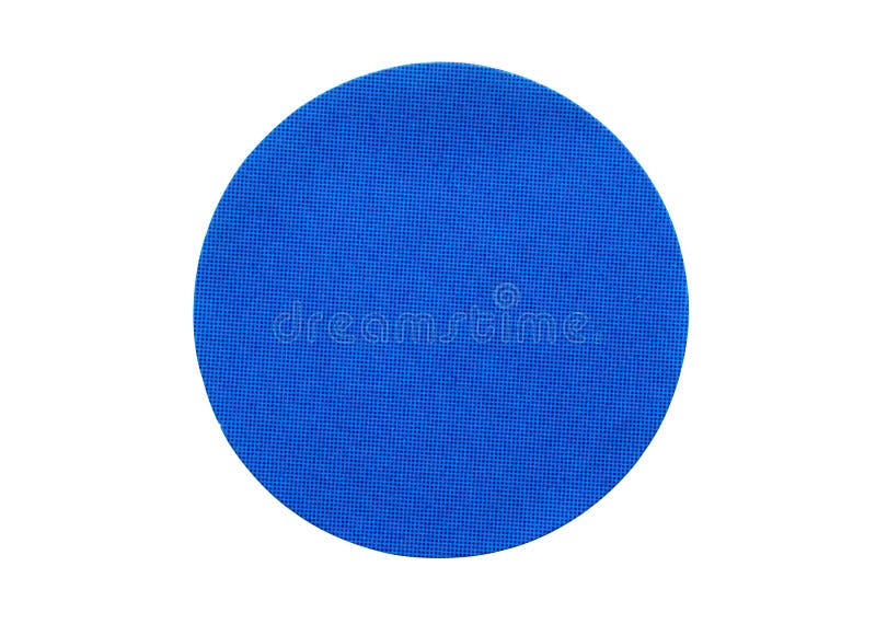 Blank Blue Round Adhesive Paper Sticker Label Isolated on White ...