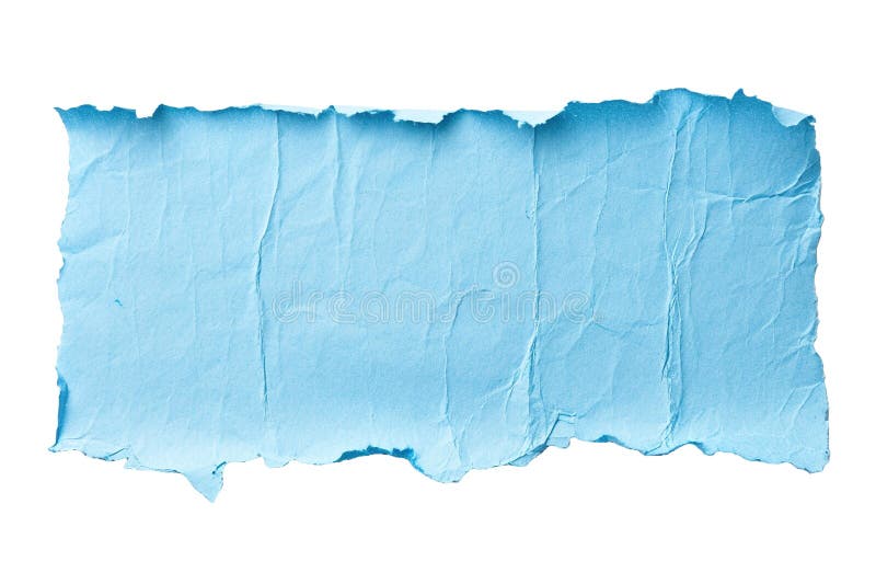 Blank Blue Sheet of Paper, Rectangular Shape. Isolated on White ...